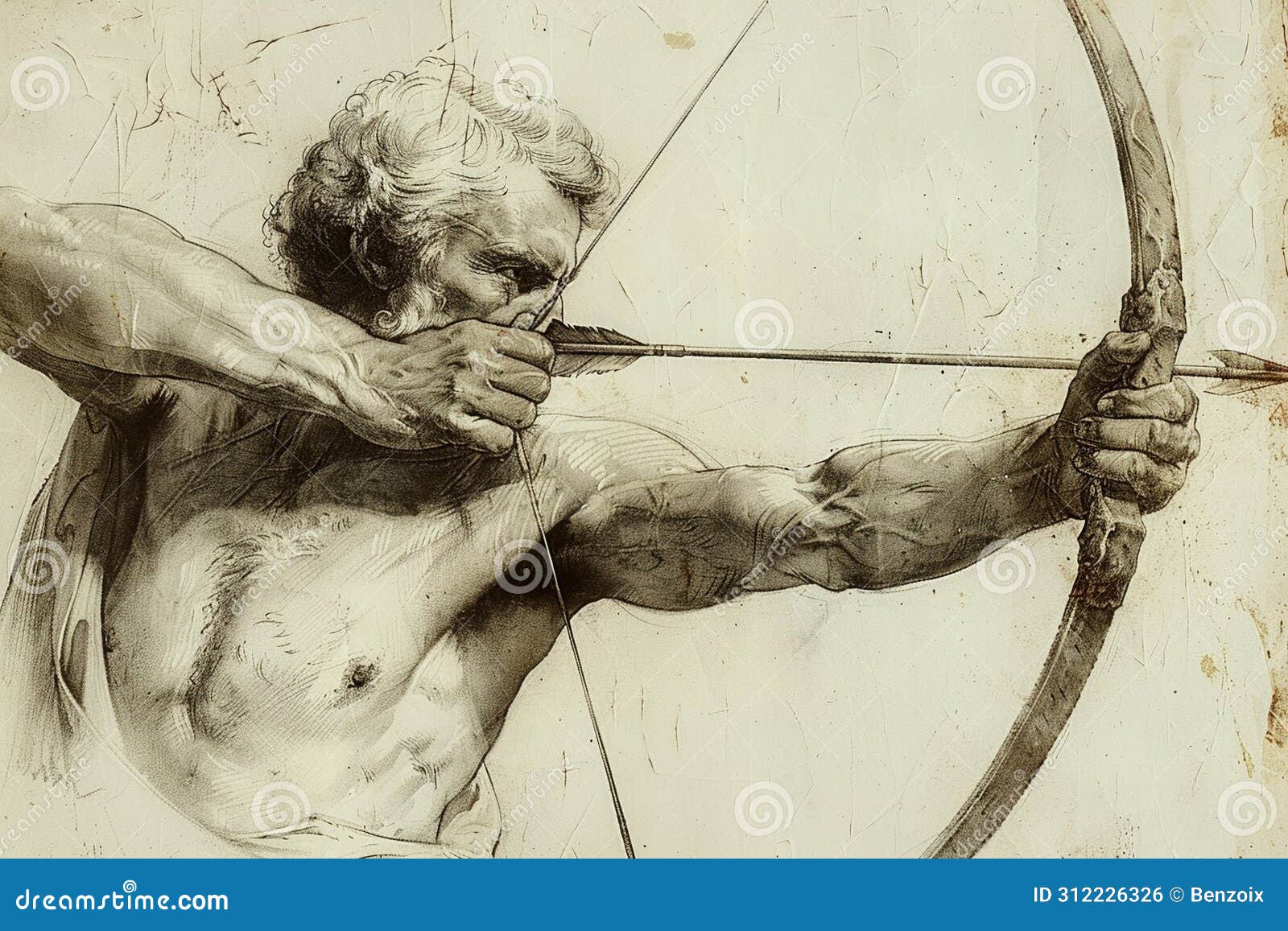 Hand Drawing Back the String of a Bow in Archery Stock Photo - Image of ...