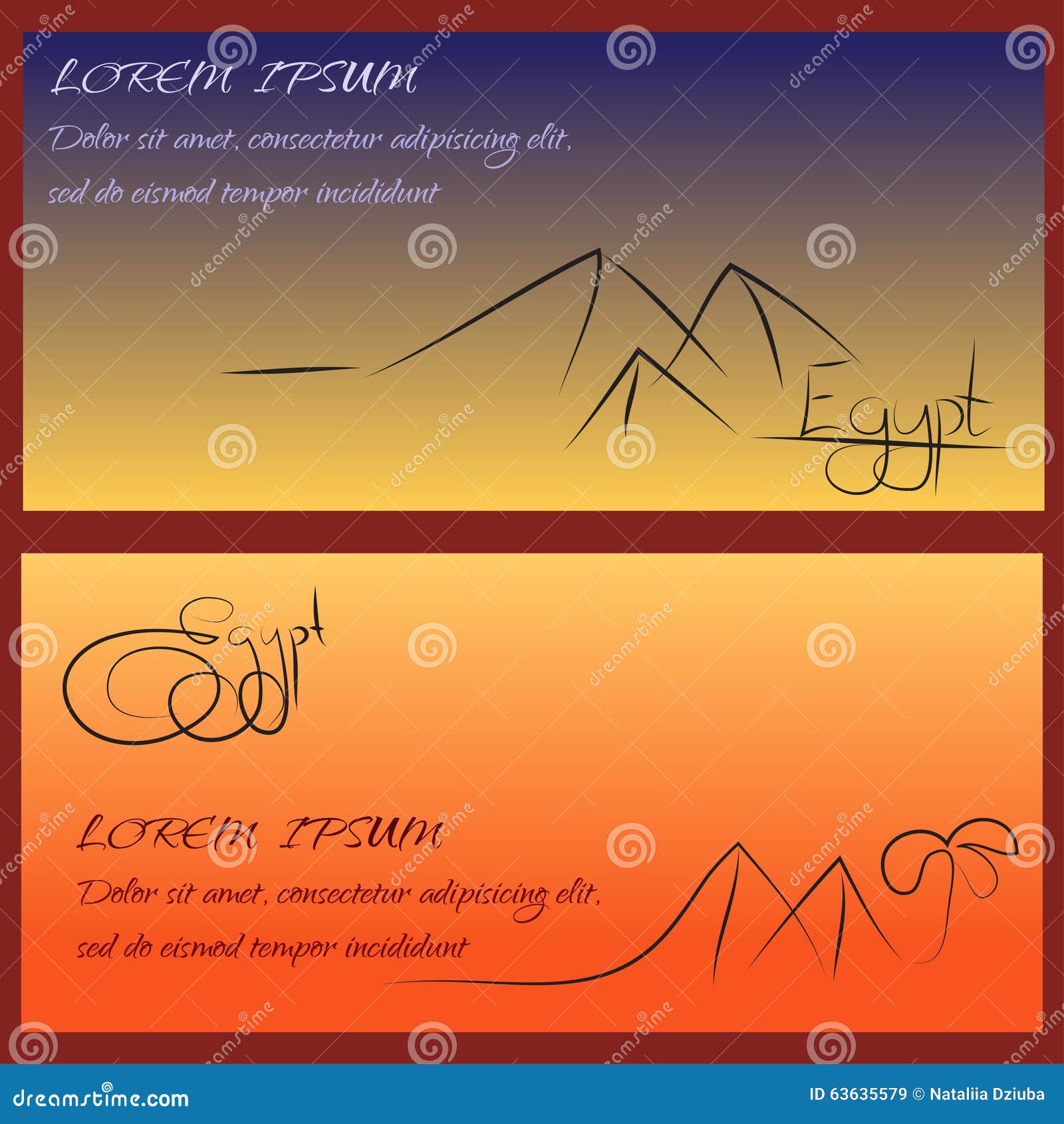 Drawing Banners Vertical Vector Illustration | CartoonDealer.com #210420706