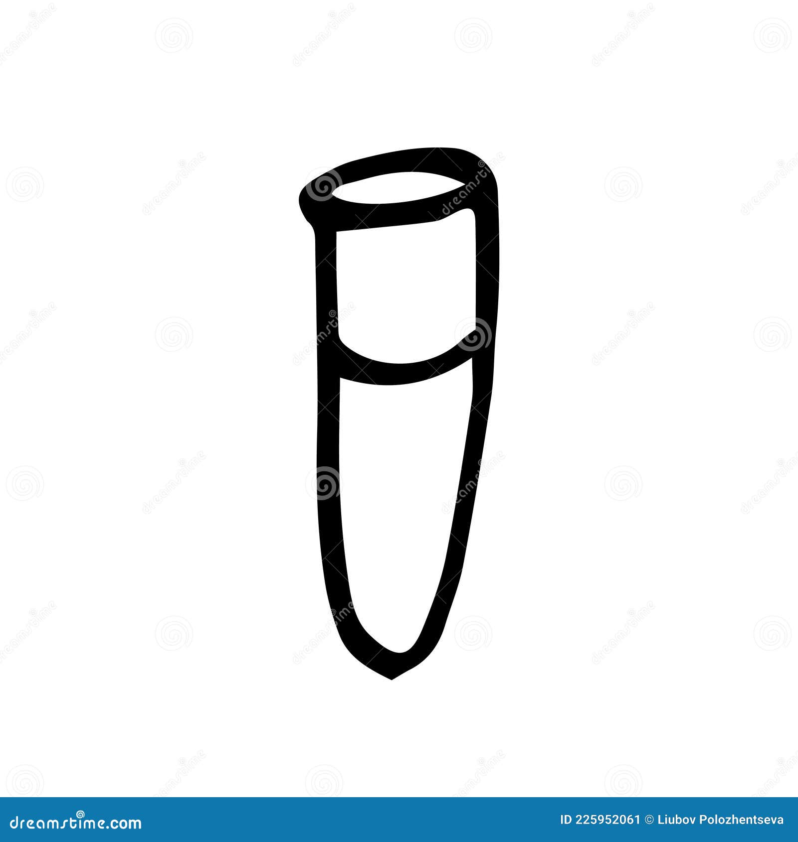 Hand Drawing Beaker Design Element on the Theme of School and ...