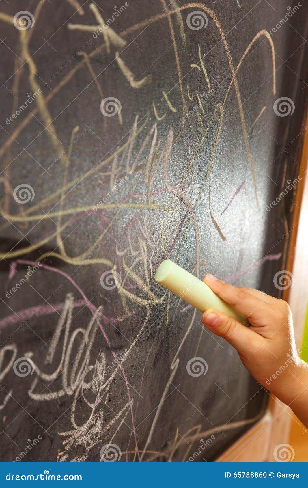 Hand Drawing on a Blackboard Stock Photo - Image of education ...