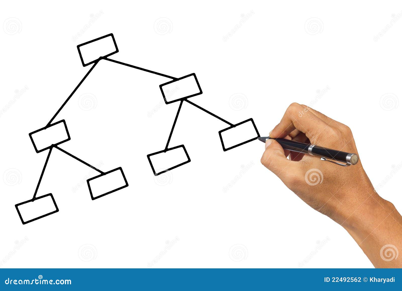 Hand Drawing Blank Network Structure. Stock Photography | CartoonDealer ...