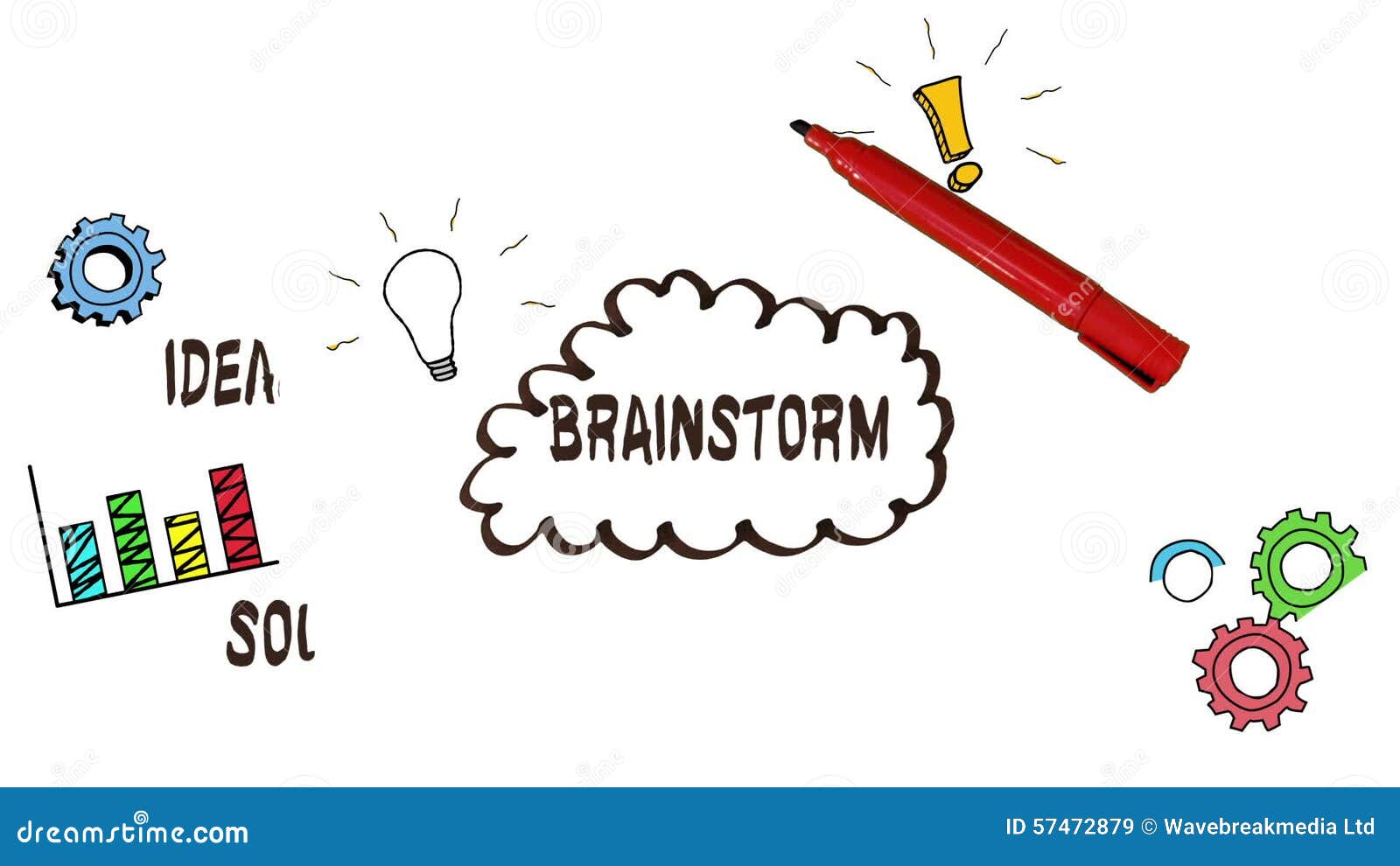 Hand Drawing Brainstorm with Doodles Stock Video - Video of drawing ...