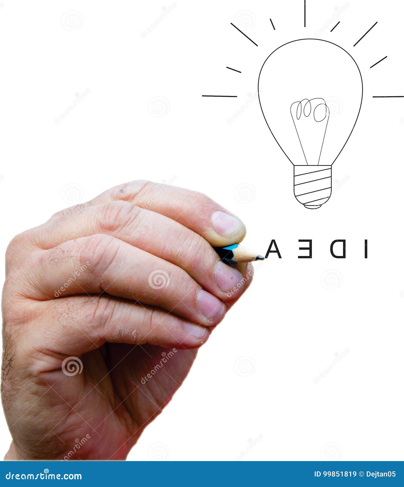 Hand drawing bulb stock image. Image of light, people - 99851819