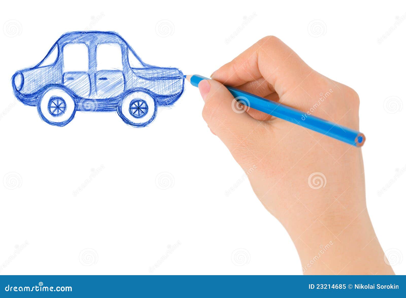 Hand drawing car stock image. Image of abstract, invention - 23214685
