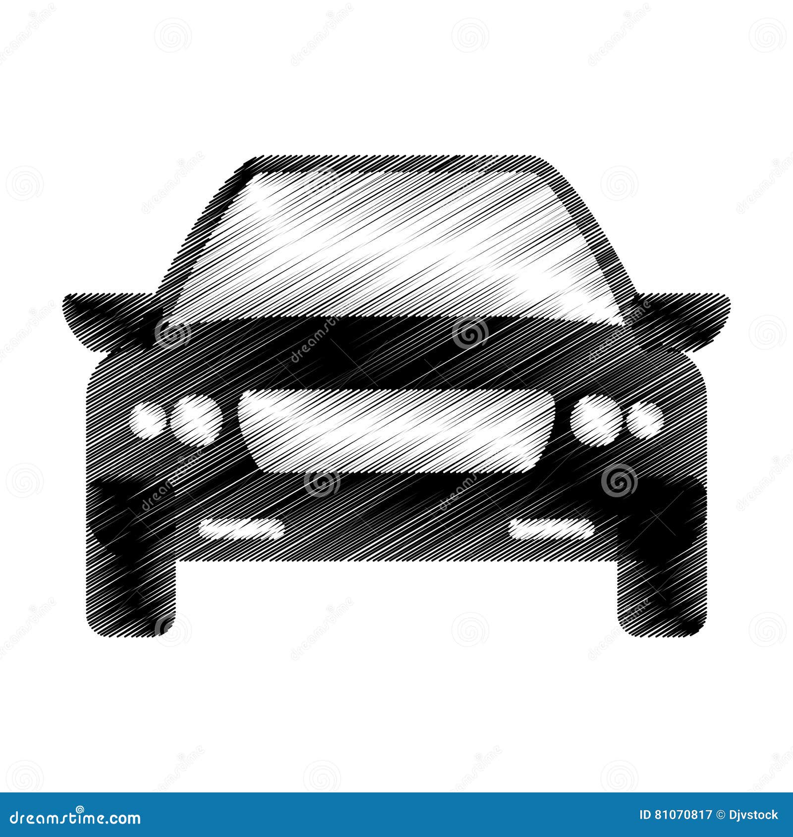 Hand Drawing Car Sedan Icon Stock Vector - Illustration of classic ...