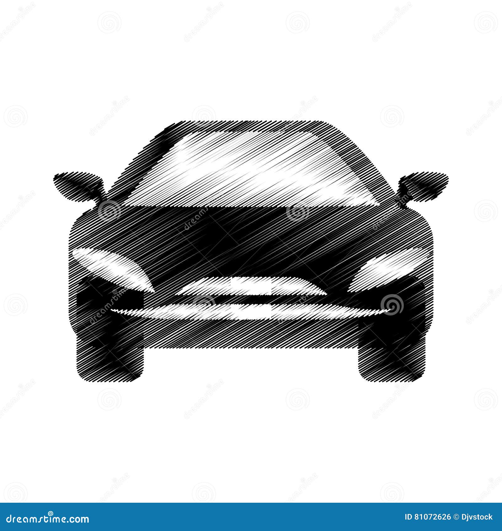 Hand Drawing Car Symbol Icon Stock Vector - Illustration of collection ...