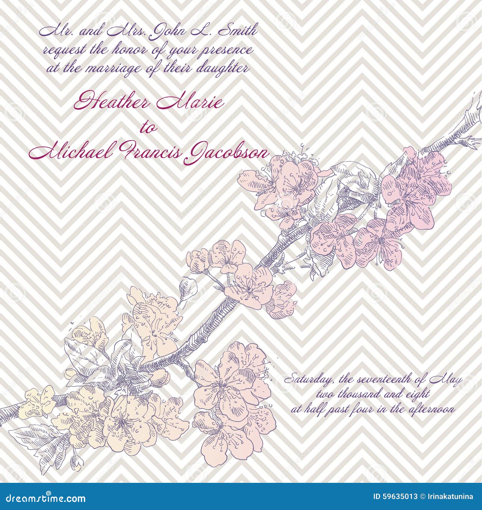 Hand Drawing Card Flower Vector Frames Stock Vector - Illustration of ...