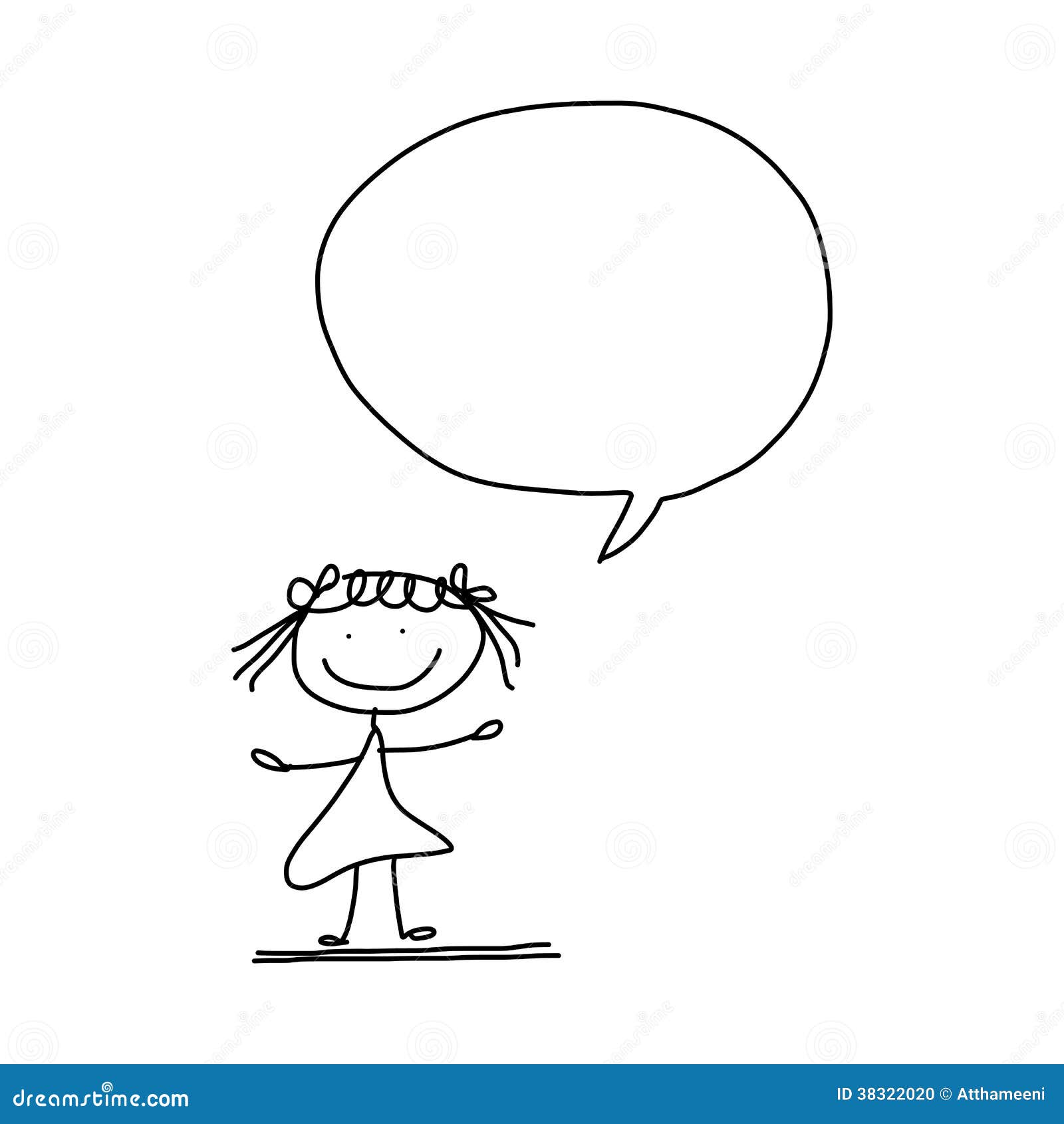 Hand Drawing Cartoon Happiness Stock Illustration - Illustration of ...