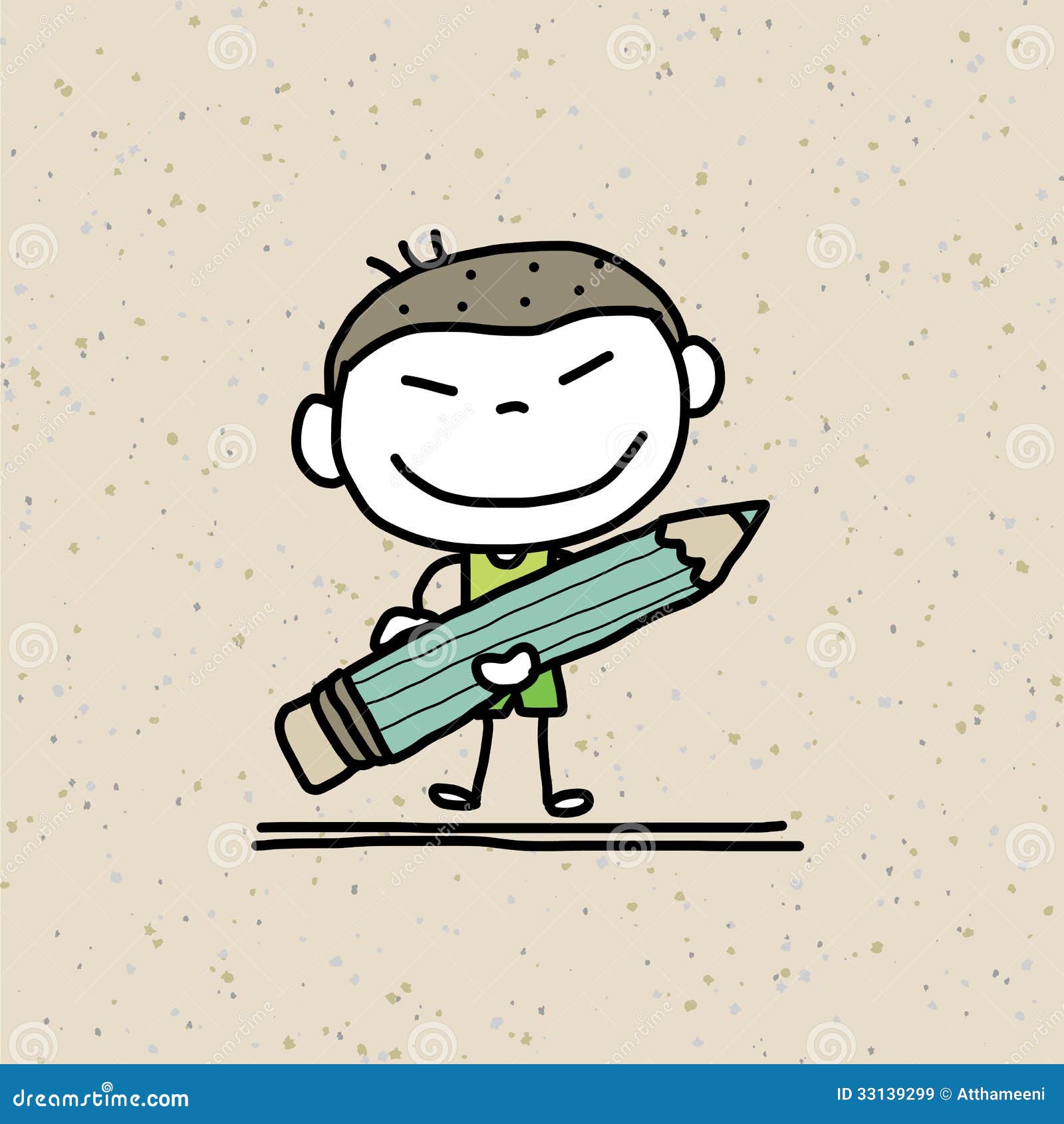 Hand Drawing Cartoon Happy Kids Royalty-Free Stock Photo ...