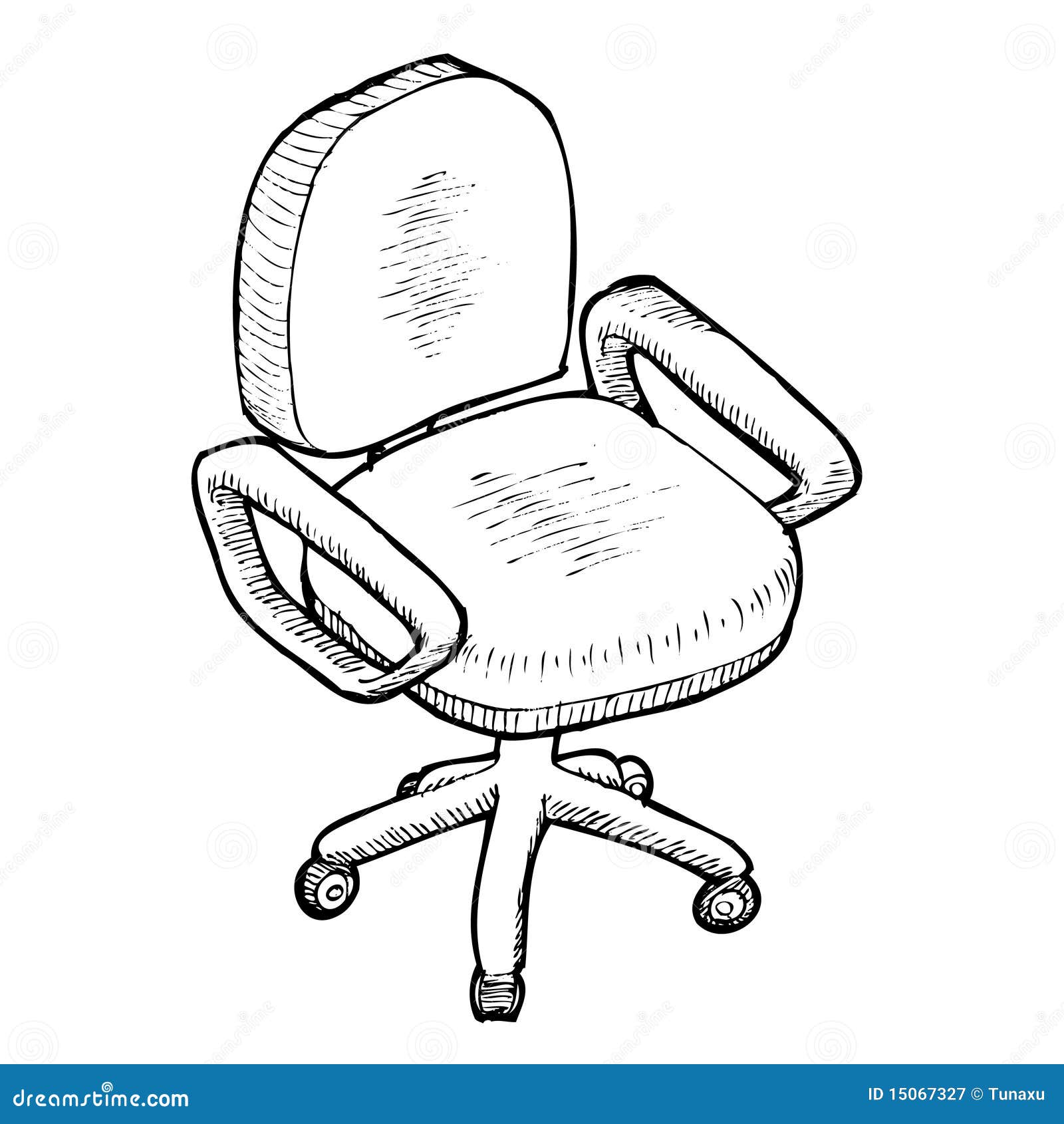 Hand drawing chair stock vector. Illustration of modern - 15067327