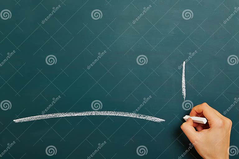 Hand Drawing Chalk Line on Chalkboard Stock Image - Image of seminar ...