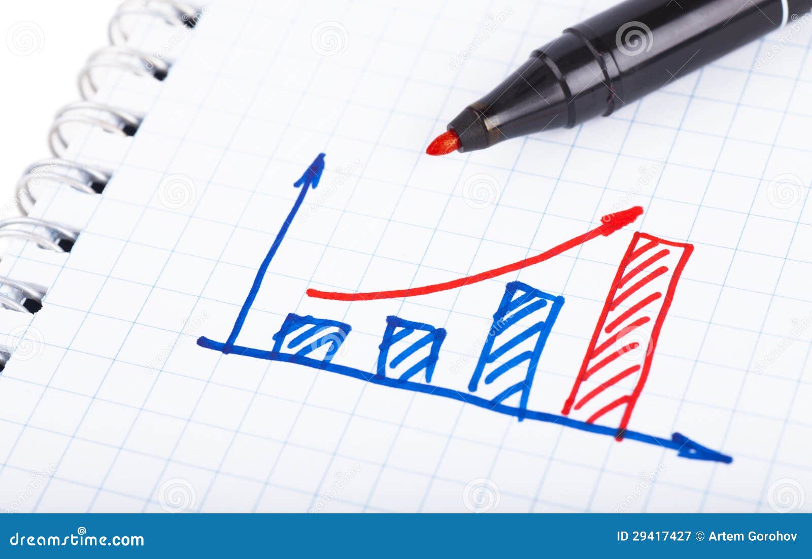 Hand drawing chart stock image. Image of line, graph - 29417427