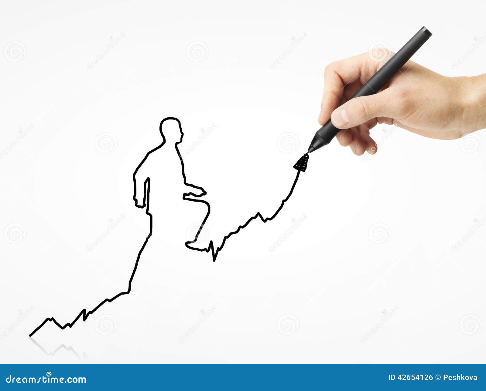 Hand drawing chart stock photo. Image of emotion, concept - 42654126