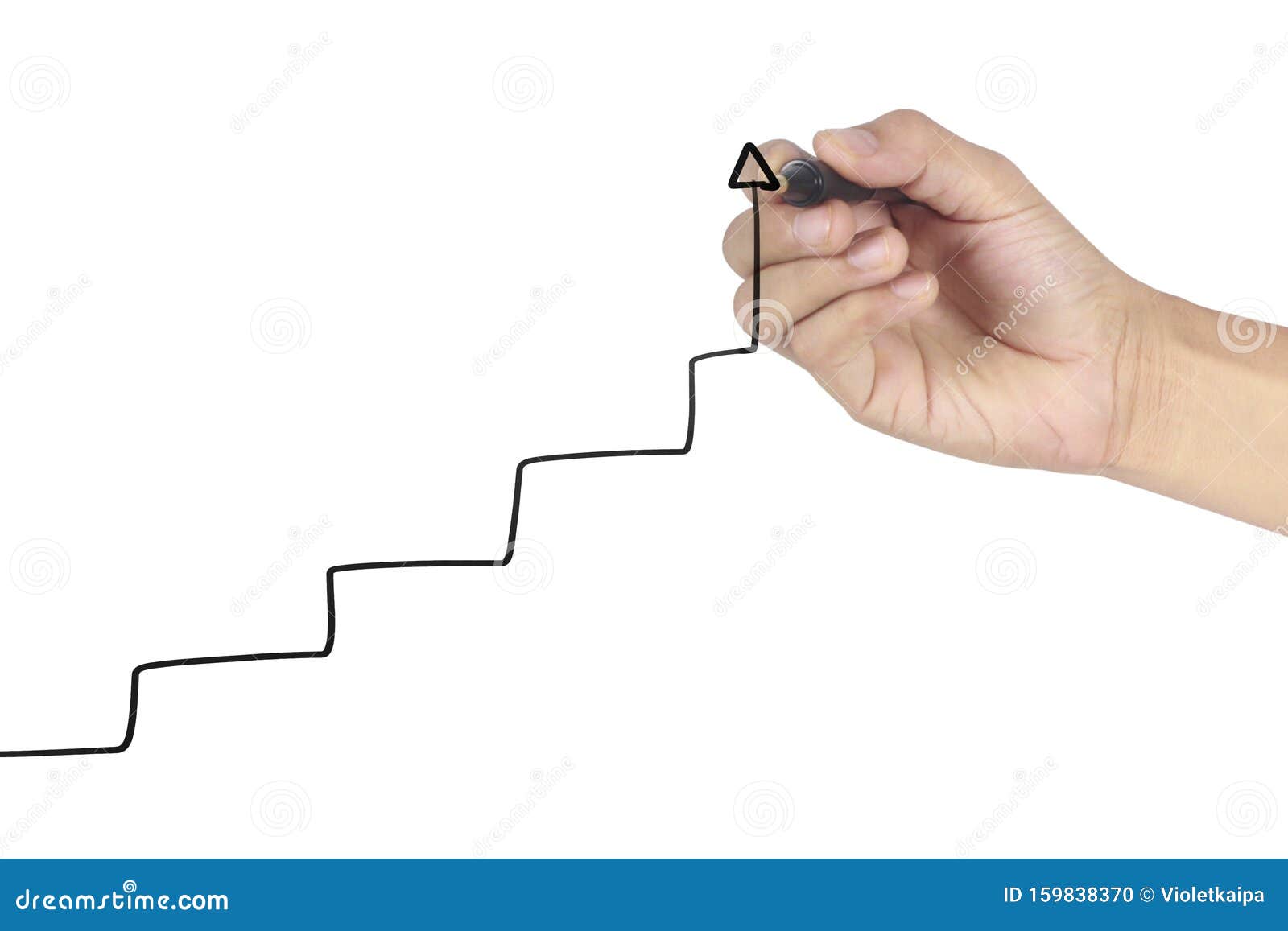 Hand Drawing Chart, Graph of Growth Stock Photo - Image of increase ...