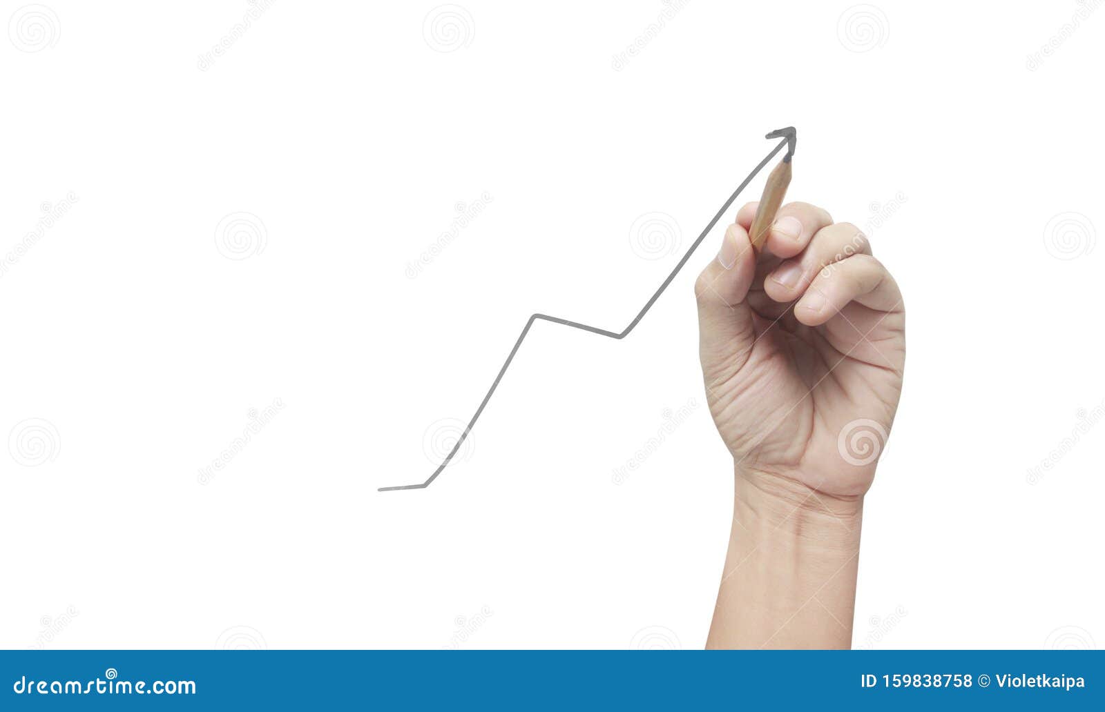 Hand Drawing a Chart, Graph of Growth Stock Photo - Image of business ...