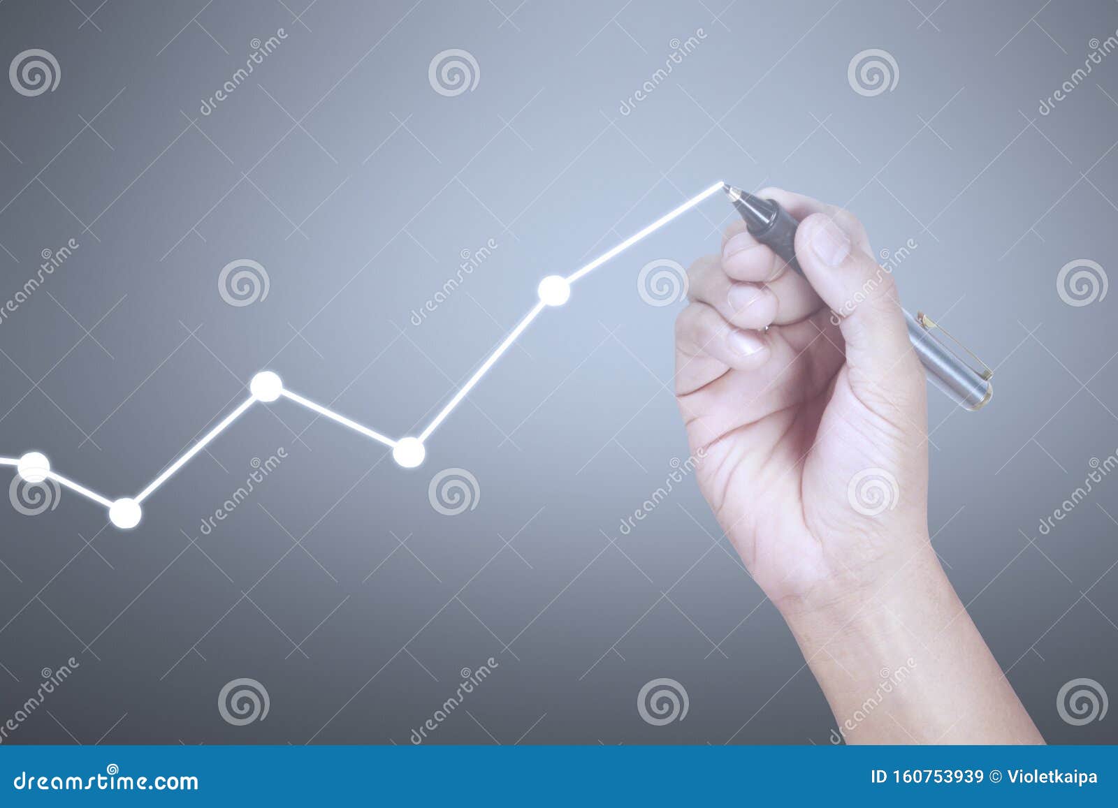 Hand Drawing Chart, Graph Stock of Growth Stock Image - Image of idea ...