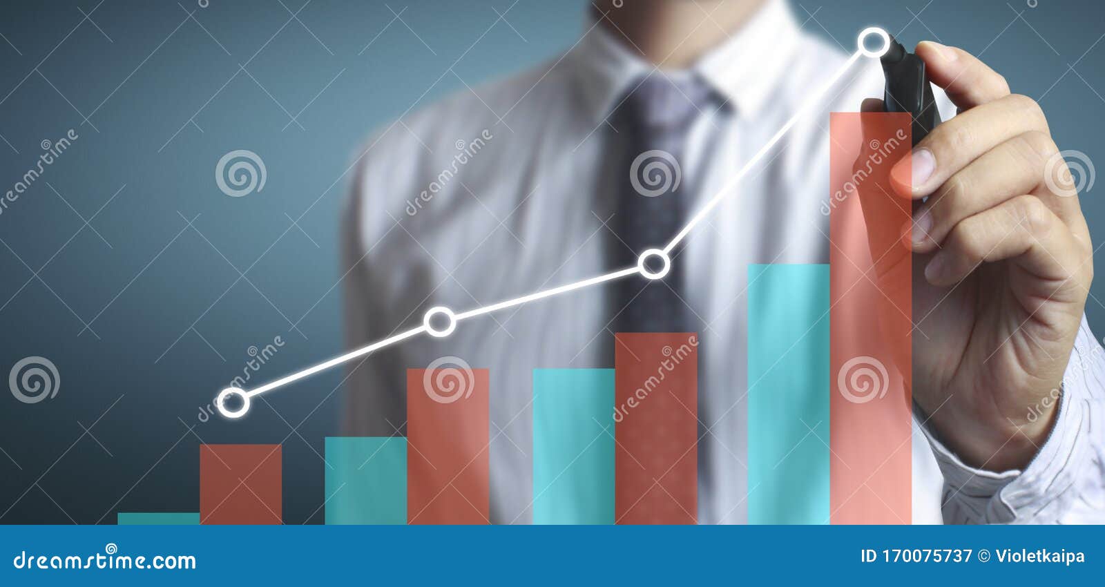 Hand Drawing Chart, Graph Stock of Growth Stock Image - Image of chart ...