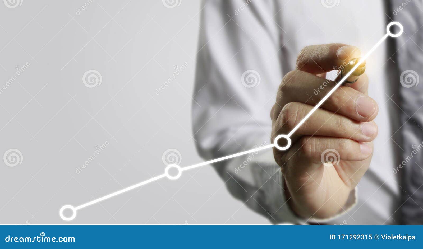 Hand Drawing Chart, Graph Stock of Growth Stock Image - Image of ...