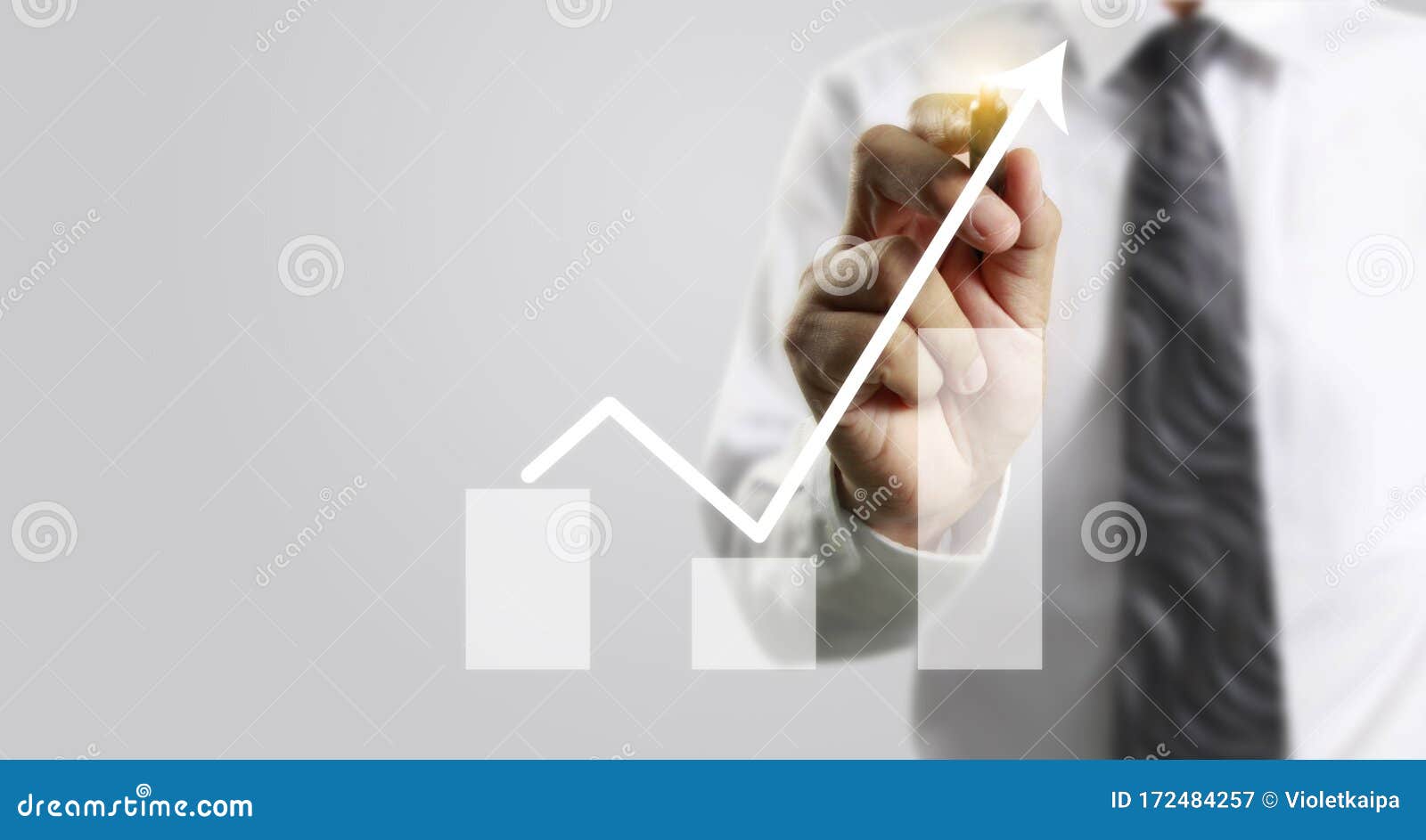 Hand Drawing Chart, Graph Stock of Growth Stock Image - Image of ...