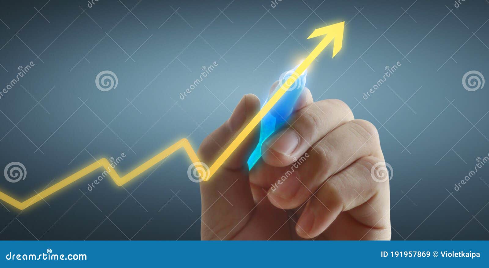 Hand Drawing Chart, Graph Stock of Growth Stock Image - Image of ...