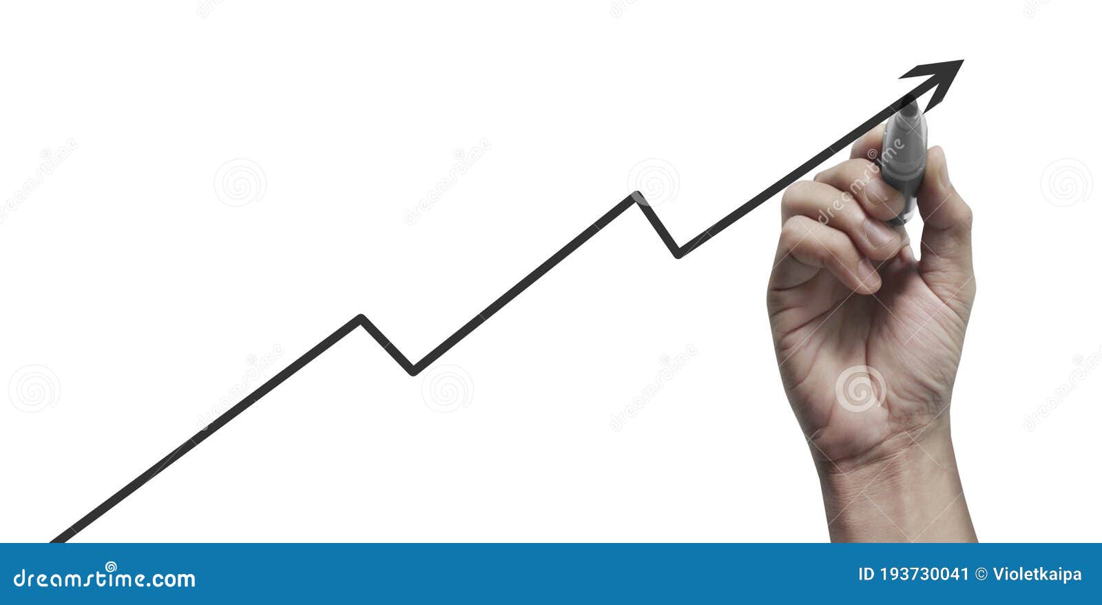 Hand Drawing Chart, Graph Stock of Growth Stock Image - Image of ...