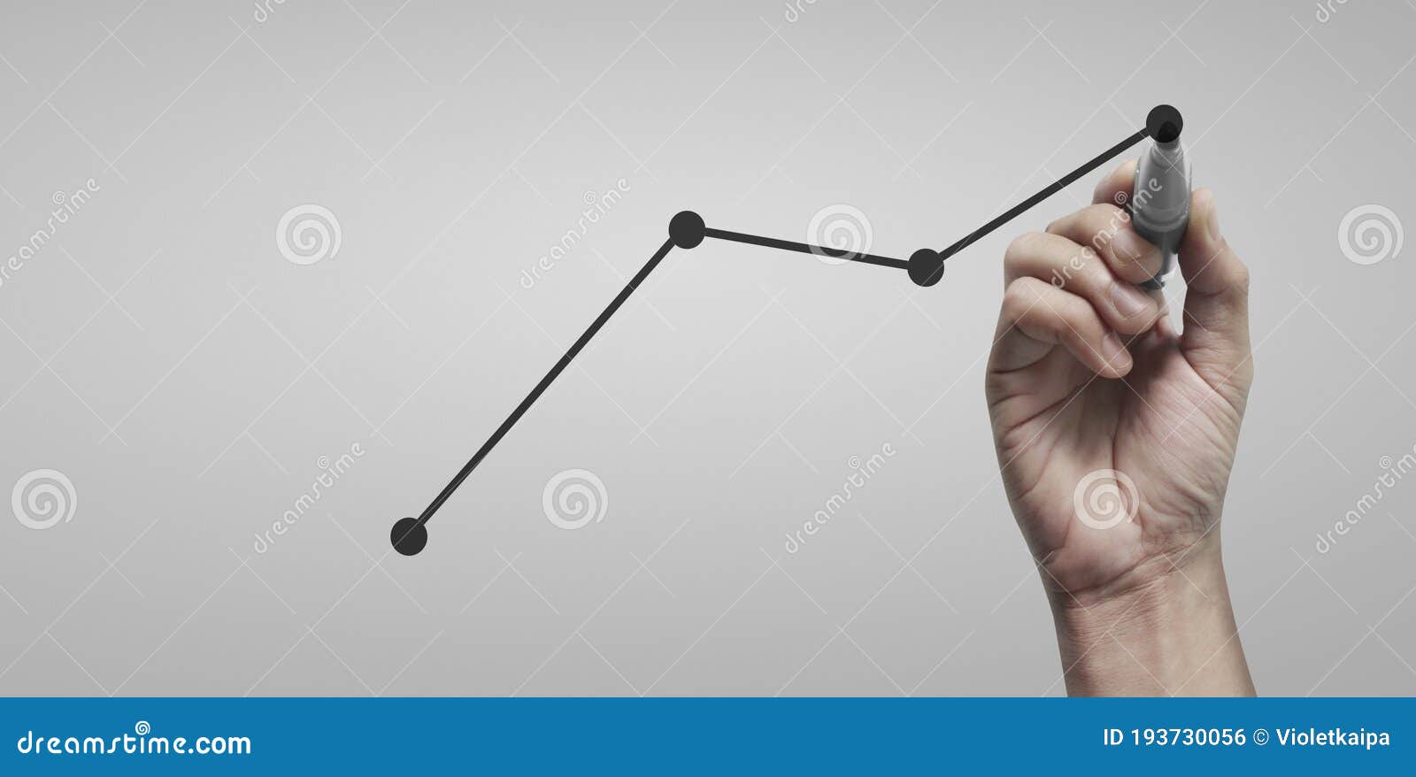 Hand Drawing Chart, Graph Stock of Growth Stock Photo - Image of ...