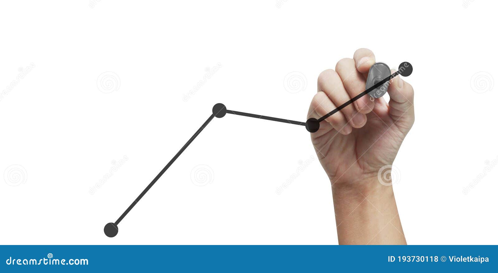 Hand Drawing Chart, Graph Stock of Growth Stock Photo - Image of ...