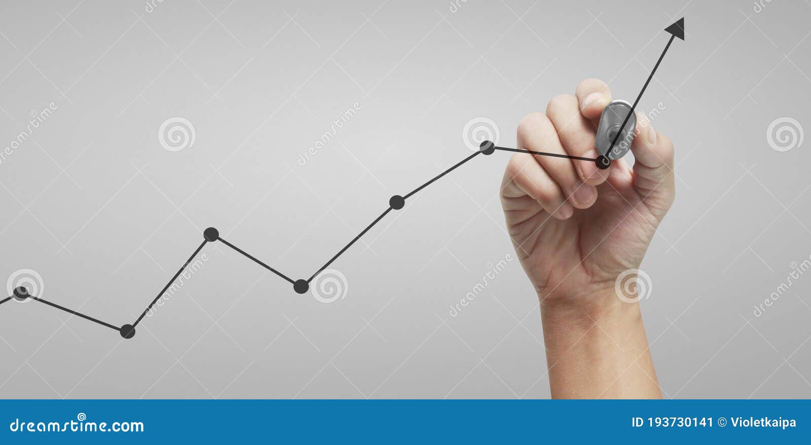 Hand Drawing Chart, Graph Stock of Growth Stock Image - Image of ...