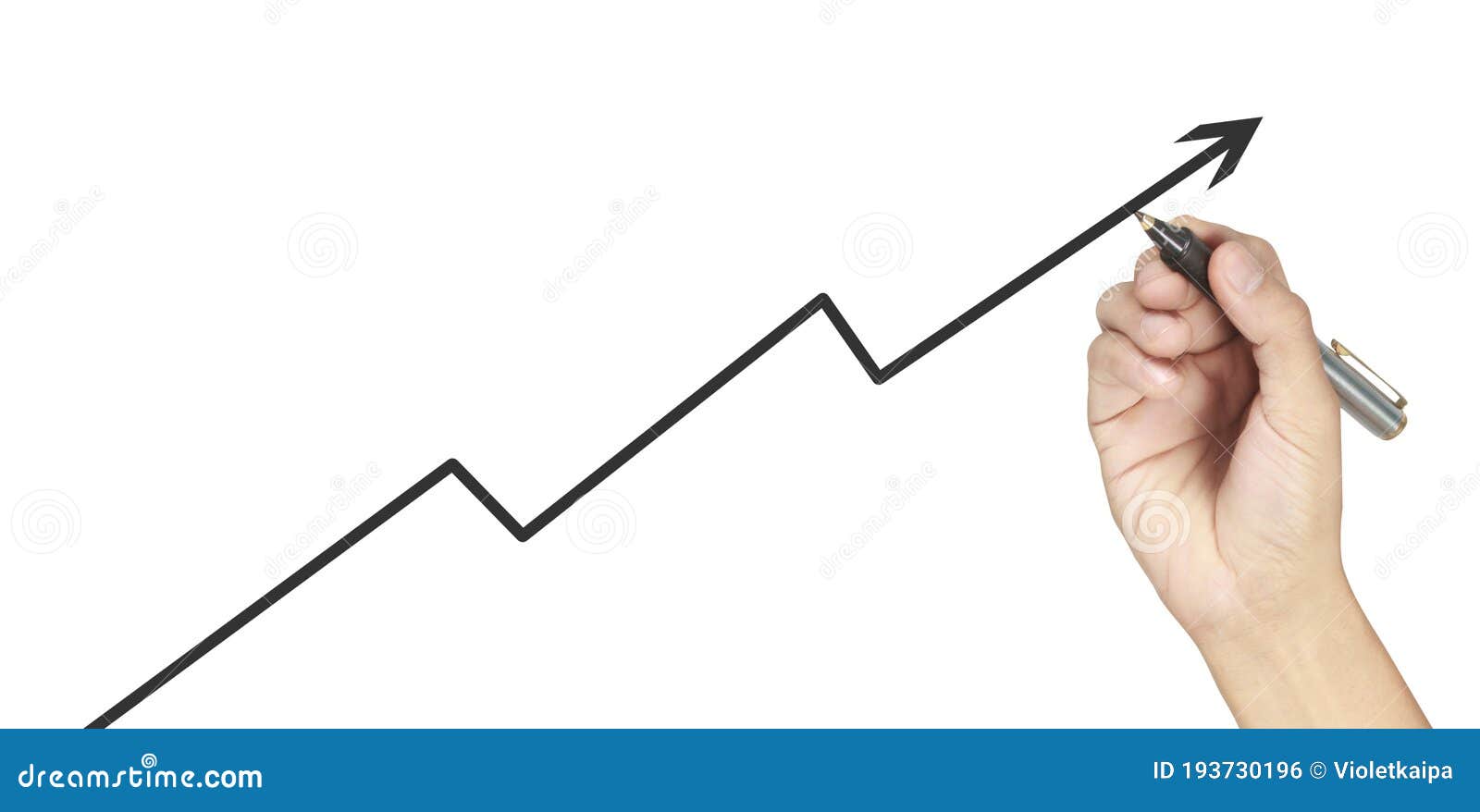 Hand Drawing Chart, Graph Stock of Growth Stock Photo - Image of ...