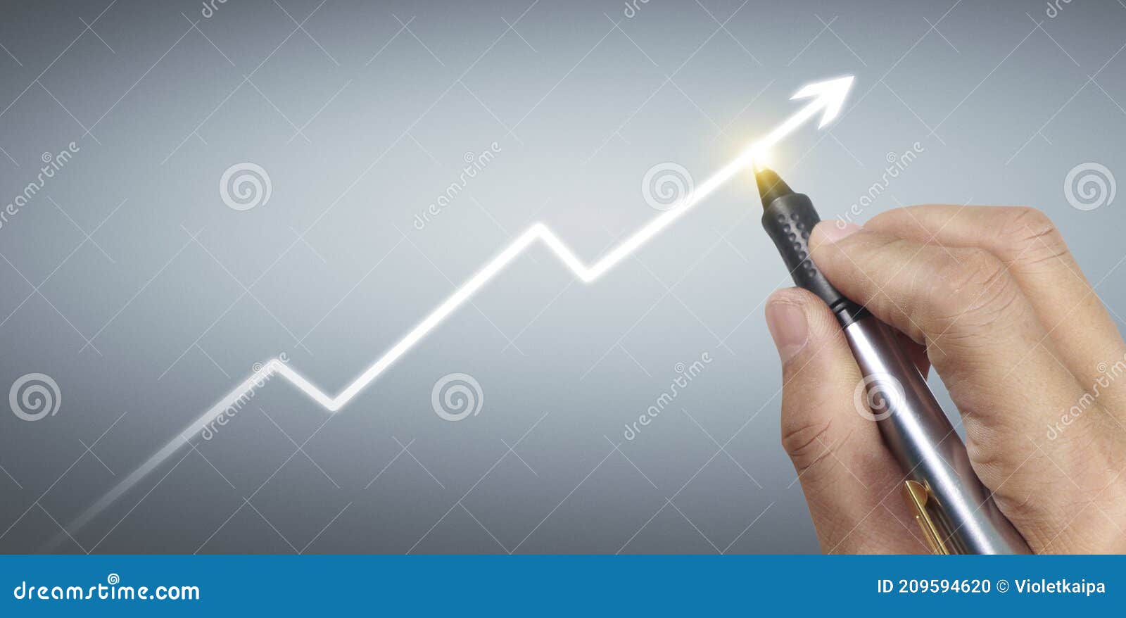 Hand Drawing Chart, Graph Stock of Growth Stock Photo - Image of ...