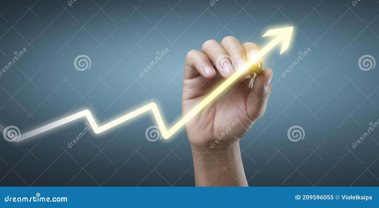 Hand Drawing Chart, Graph Stock of Growth Stock Image - Image of hand ...