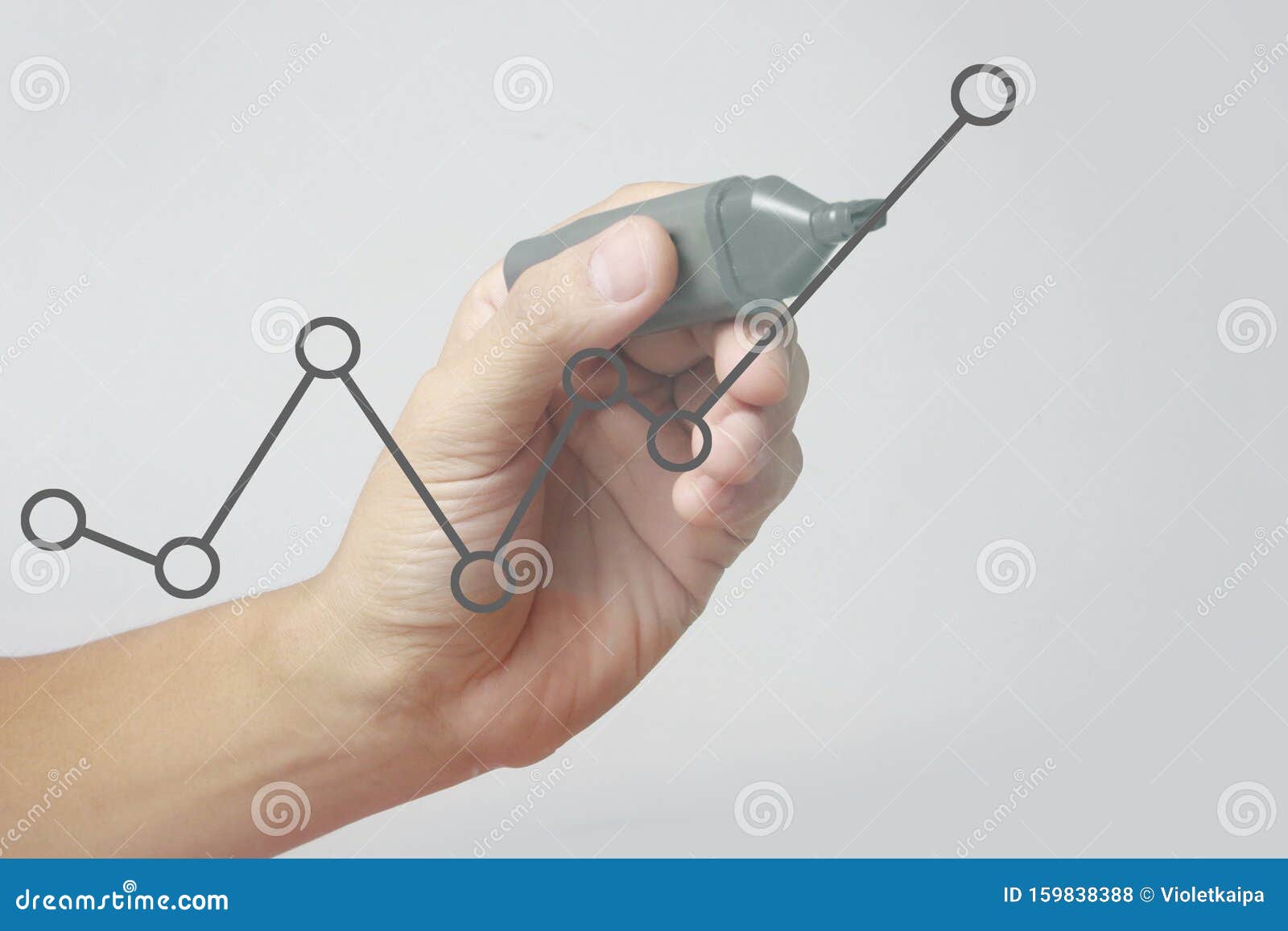 Hand Drawing a Chart, Graph of Growth Stock Photo - Image of symbol ...