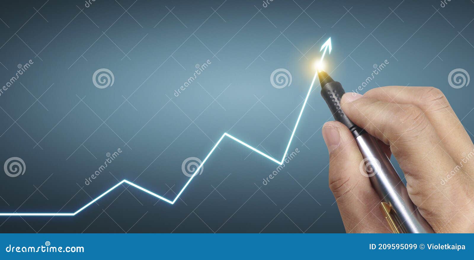 Hand Drawing Chart, Graph Stock of Growth Stock Image - Image of ...