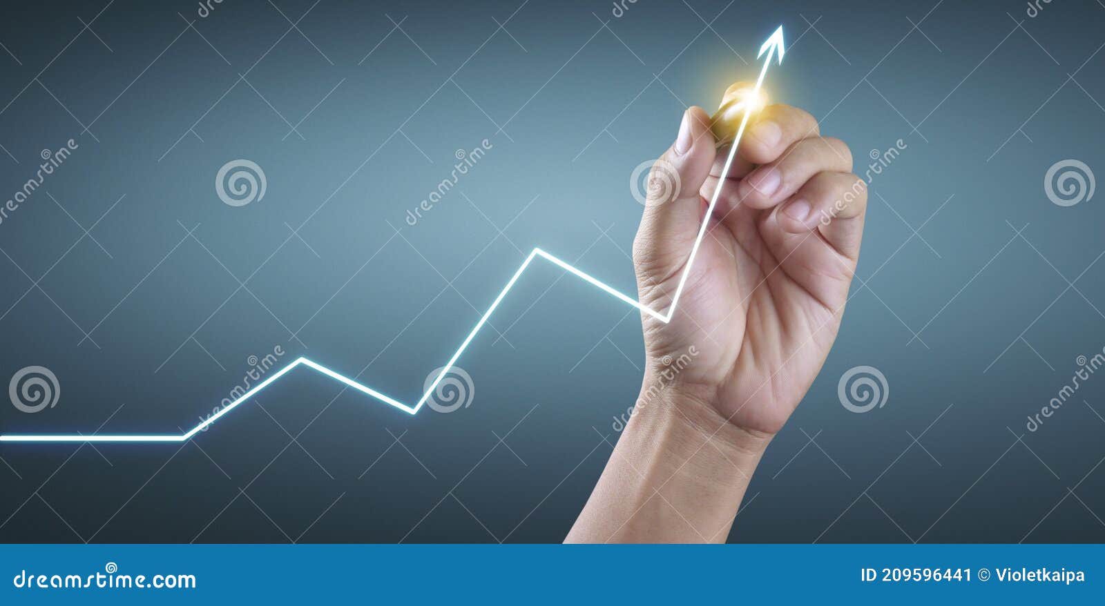 Hand Drawing Chart, Graph Stock of Growth Stock Image - Image of ...