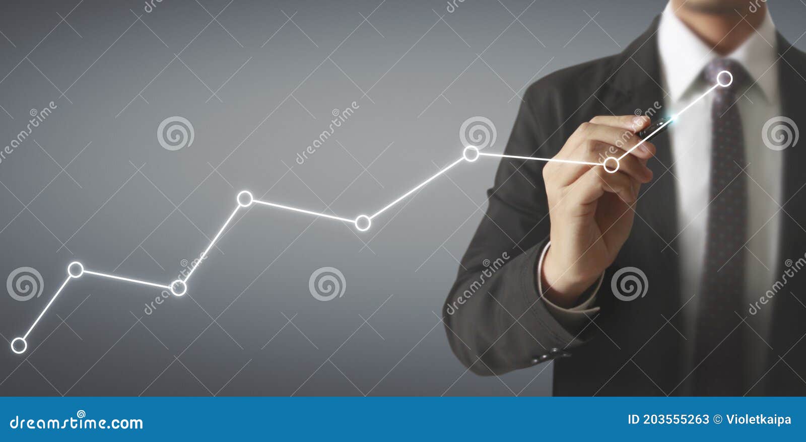 Hand Drawing Chart. Graph Stock of Growth.v Stock Image - Image of ...
