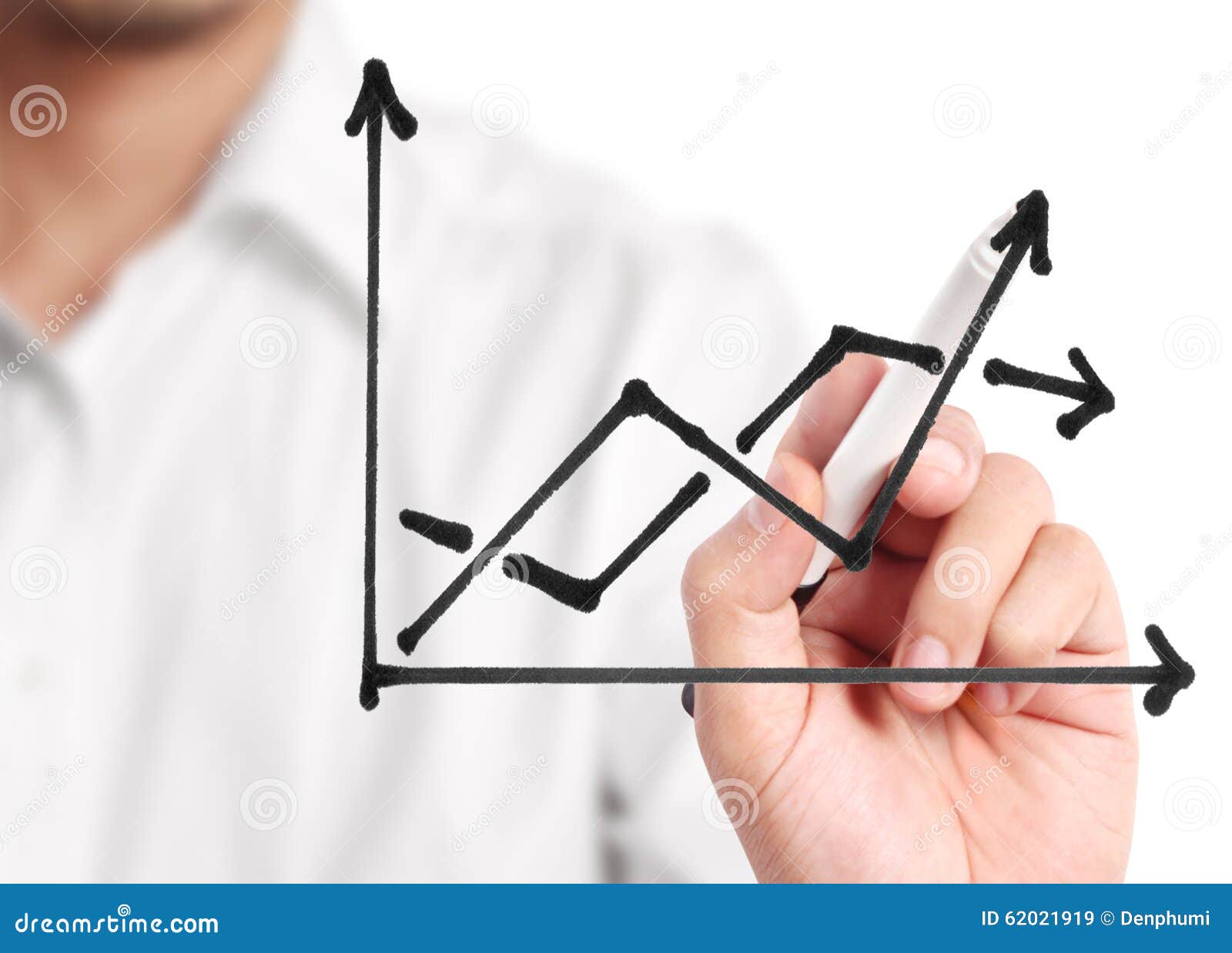 Hand drawing chart show stock image. Image of graph, business - 62021919