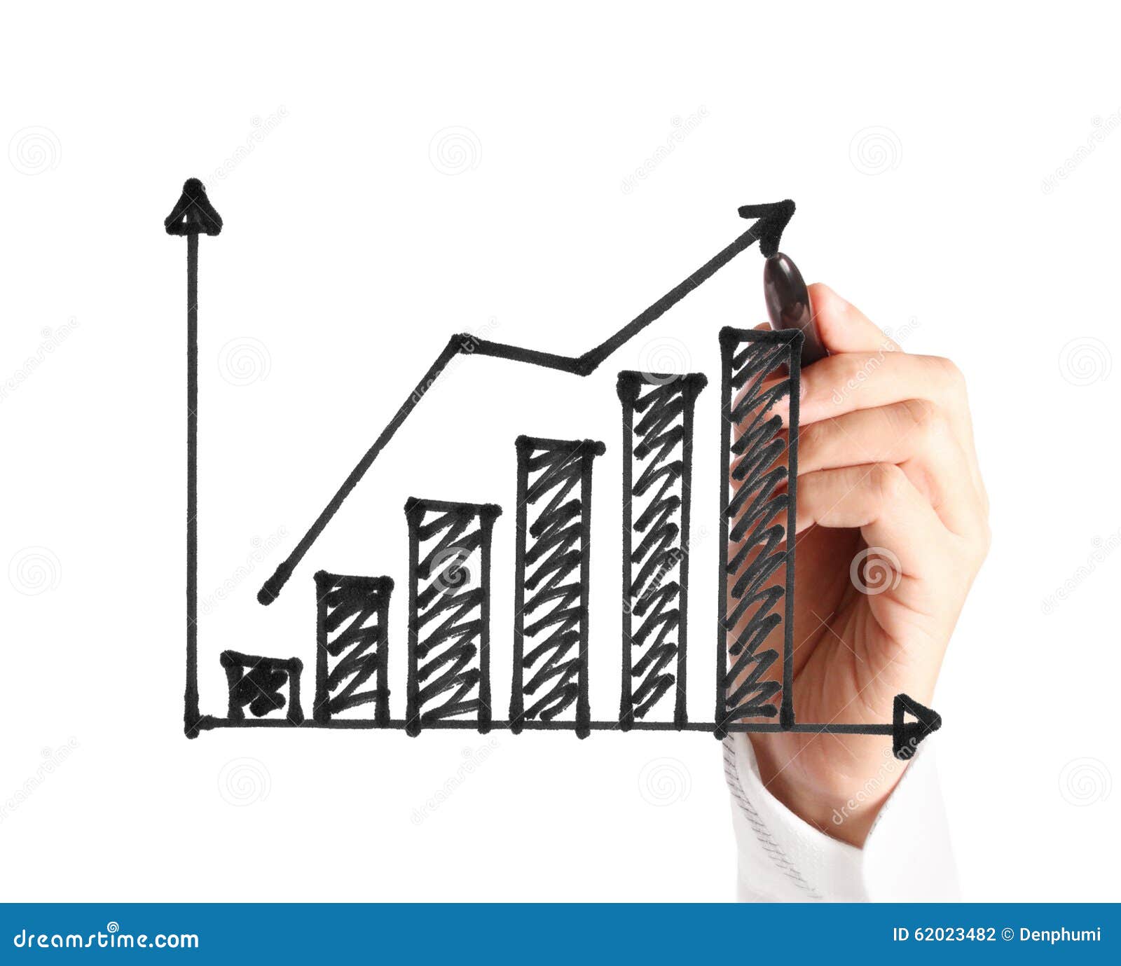 Hand drawing chart show stock photo. Image of diagram - 62023482