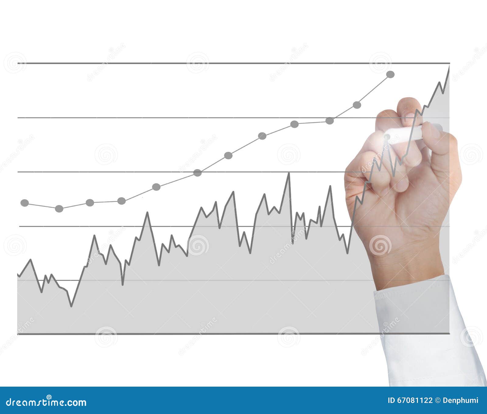 Hand drawing chart show stock photo. Image of blank, improvement - 67081122