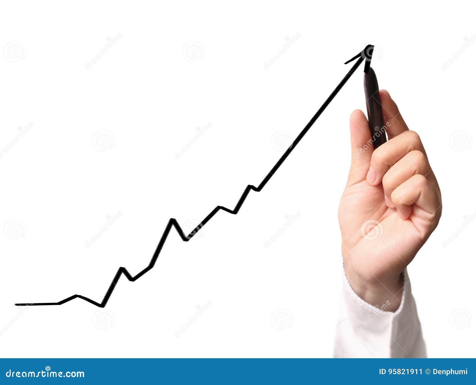 Hand drawing chart show stock image. Image of chart, growth - 95821911