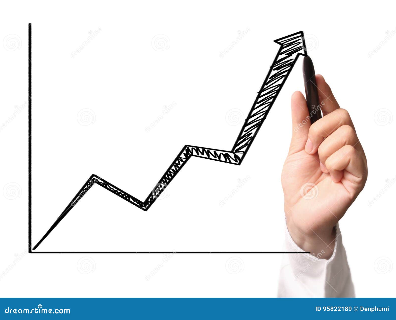Hand drawing chart show stock image. Image of diagram - 95822189