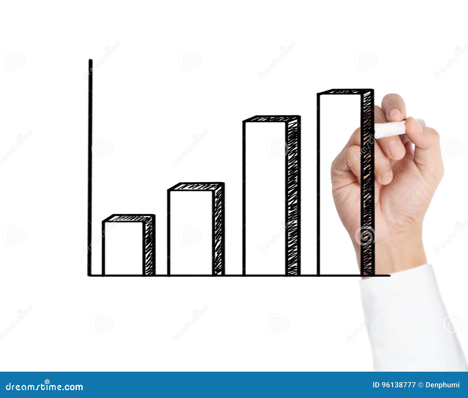 Hand drawing chart show stock image. Image of progress - 96138777