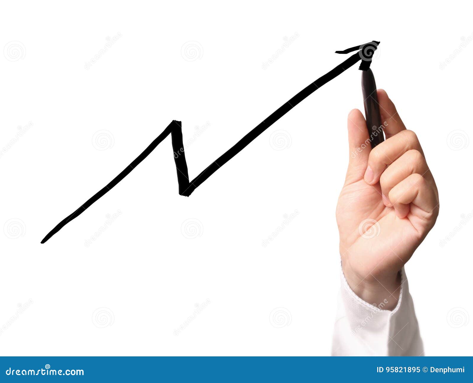Hand drawing chart show stock image. Image of expertise - 95821895