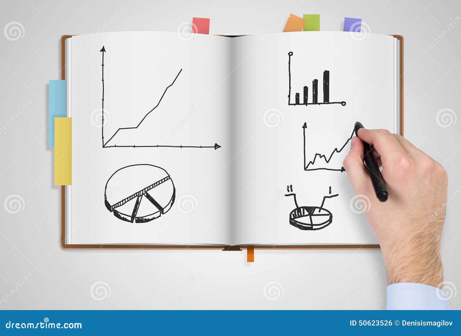 Hand drawing chart stock photo. Image of chart, graph - 50623526