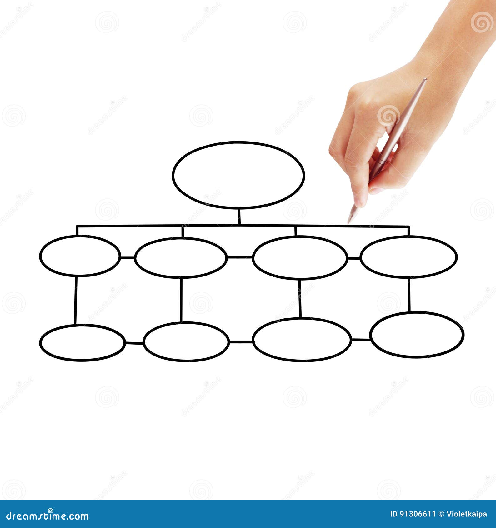 Hand drawing chart stock illustration. Illustration of seminar - 91306611