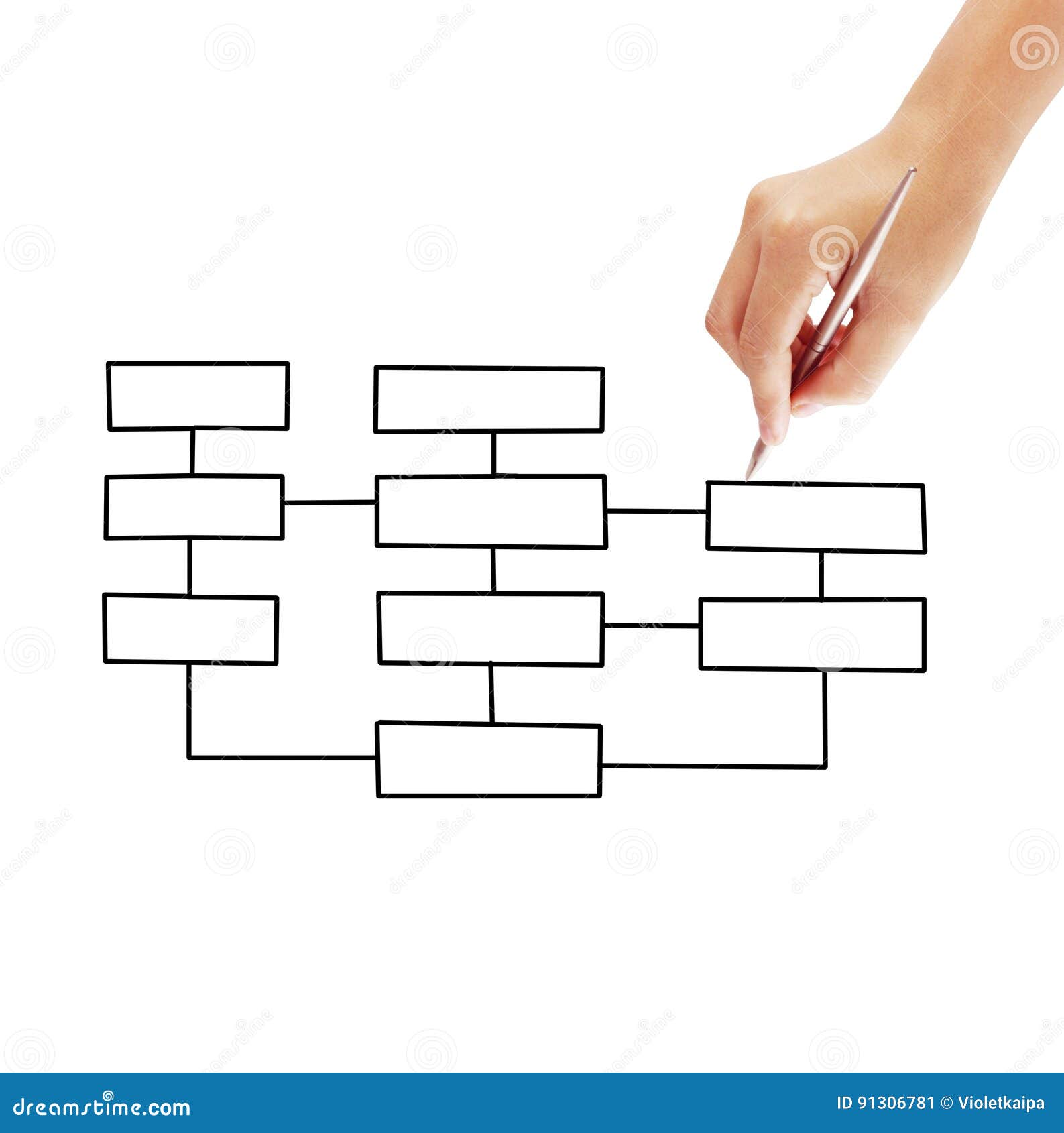 Hand drawing chart stock image. Image of people, diagram - 91306781
