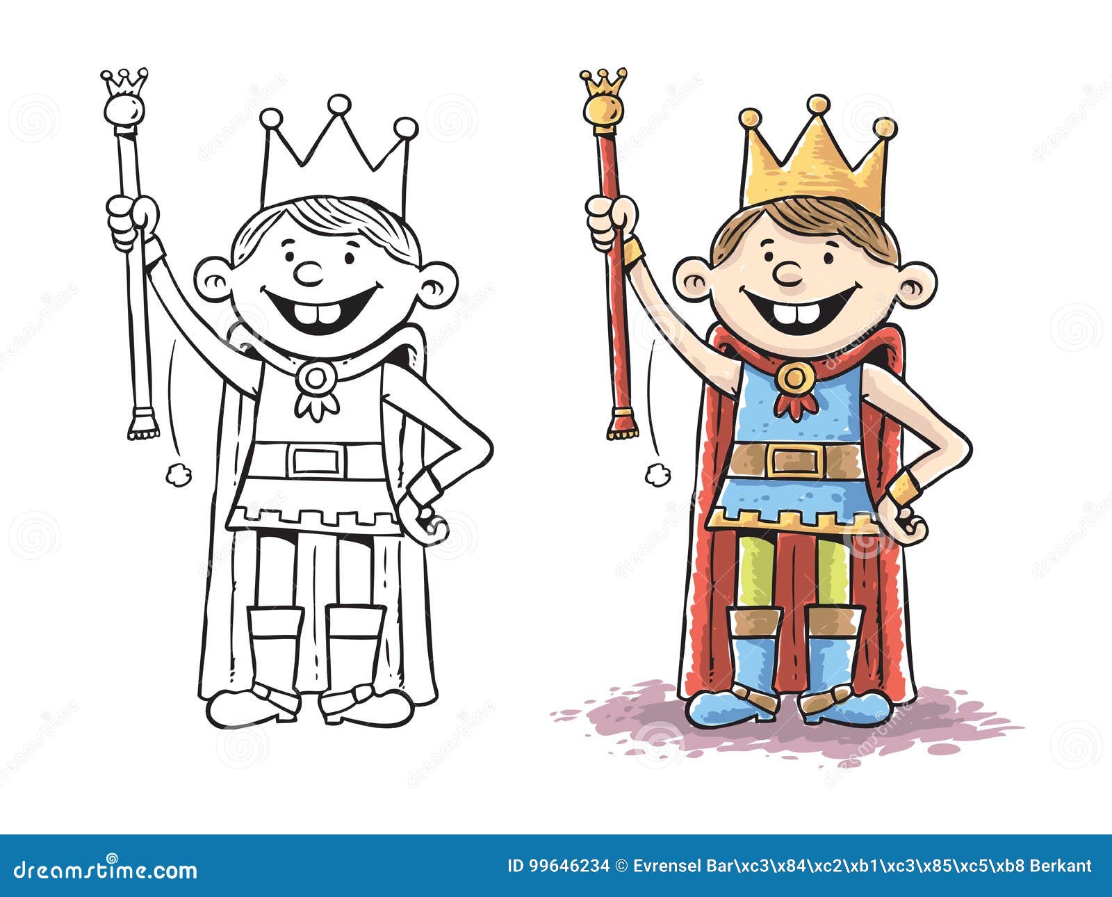 Child King stock vector. Illustration of sketch, drawing - 99646234