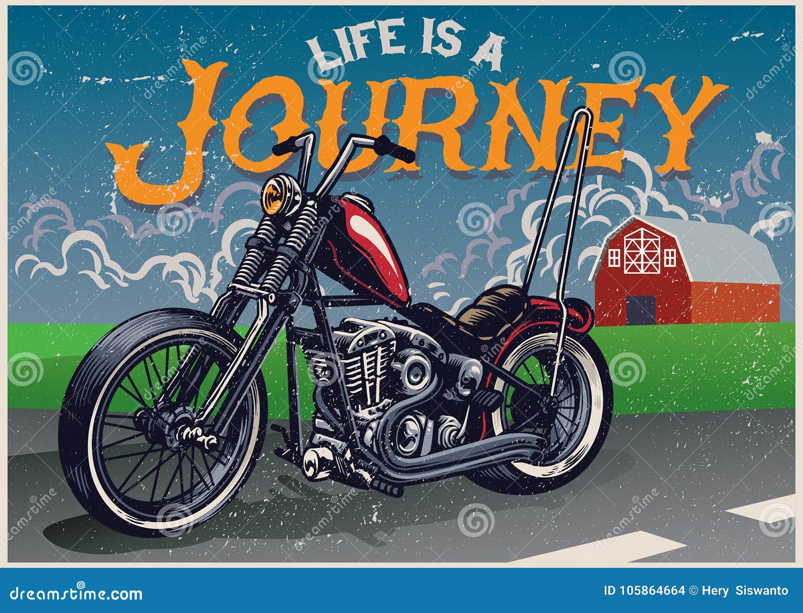 Hand Drawing of Chopper Motorcycle Style Stock Vector - Illustration of ...