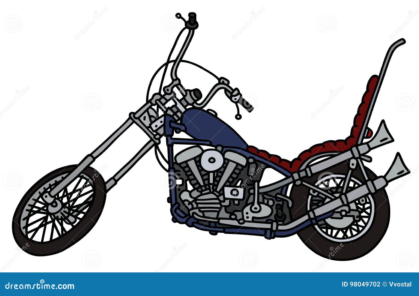 Blue Chopper Cartoon Vector | CartoonDealer.com #6963893