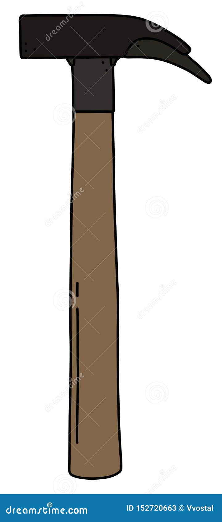 Carpenter Hammer And Several Different Types Of Nails. Vector ...