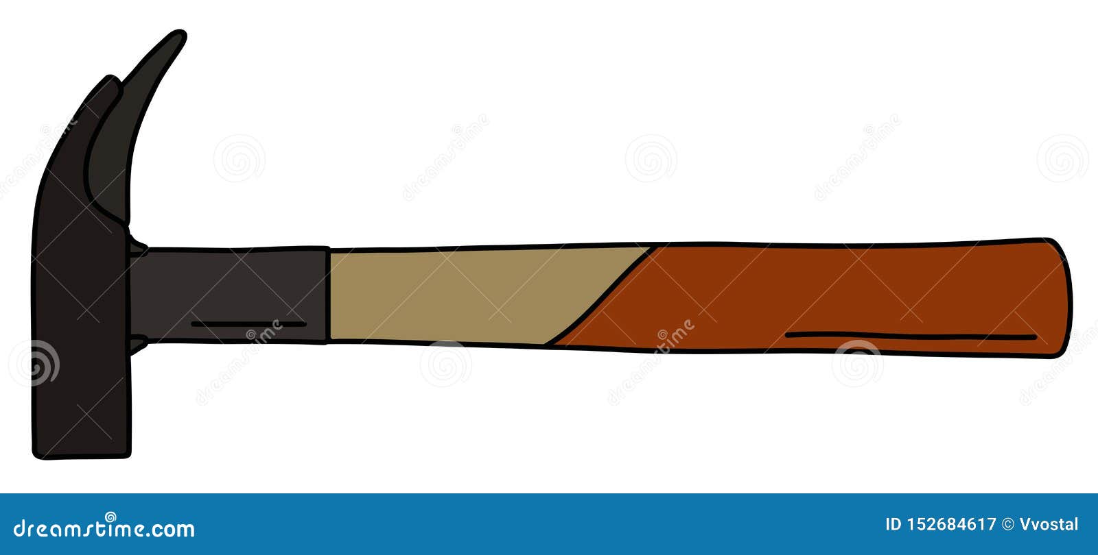 Carpenter Hammer And Several Different Types Of Nails. Vector ...